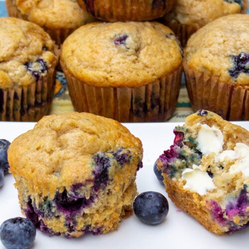 Banana Blueberry Muffins (Moist and Fluffy) - Two Kooks In The Kitchen&